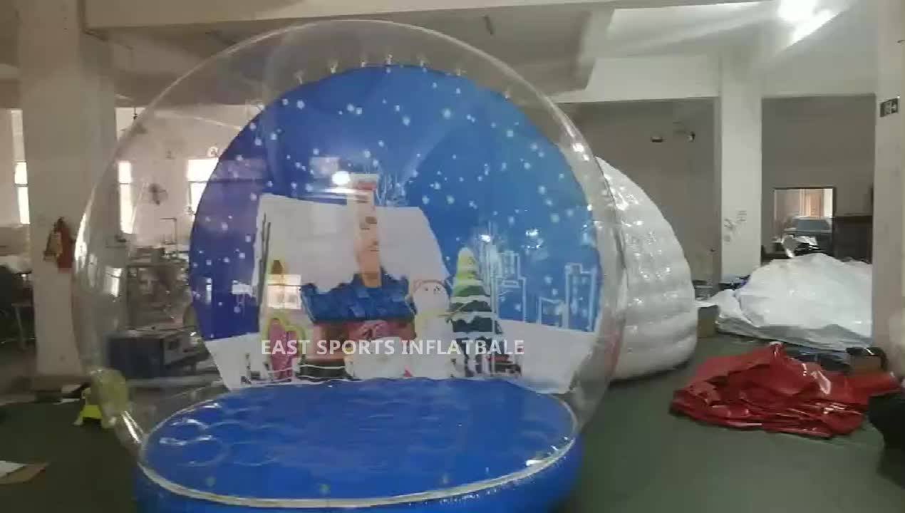 Large Christmas White Inflatable Snow Globe Outdoor Christmas Photo ...