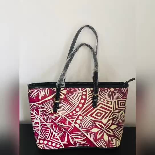 Casual Tote Bag Hawaiian Samoan Style Polynesian Tribal Printed Top ...