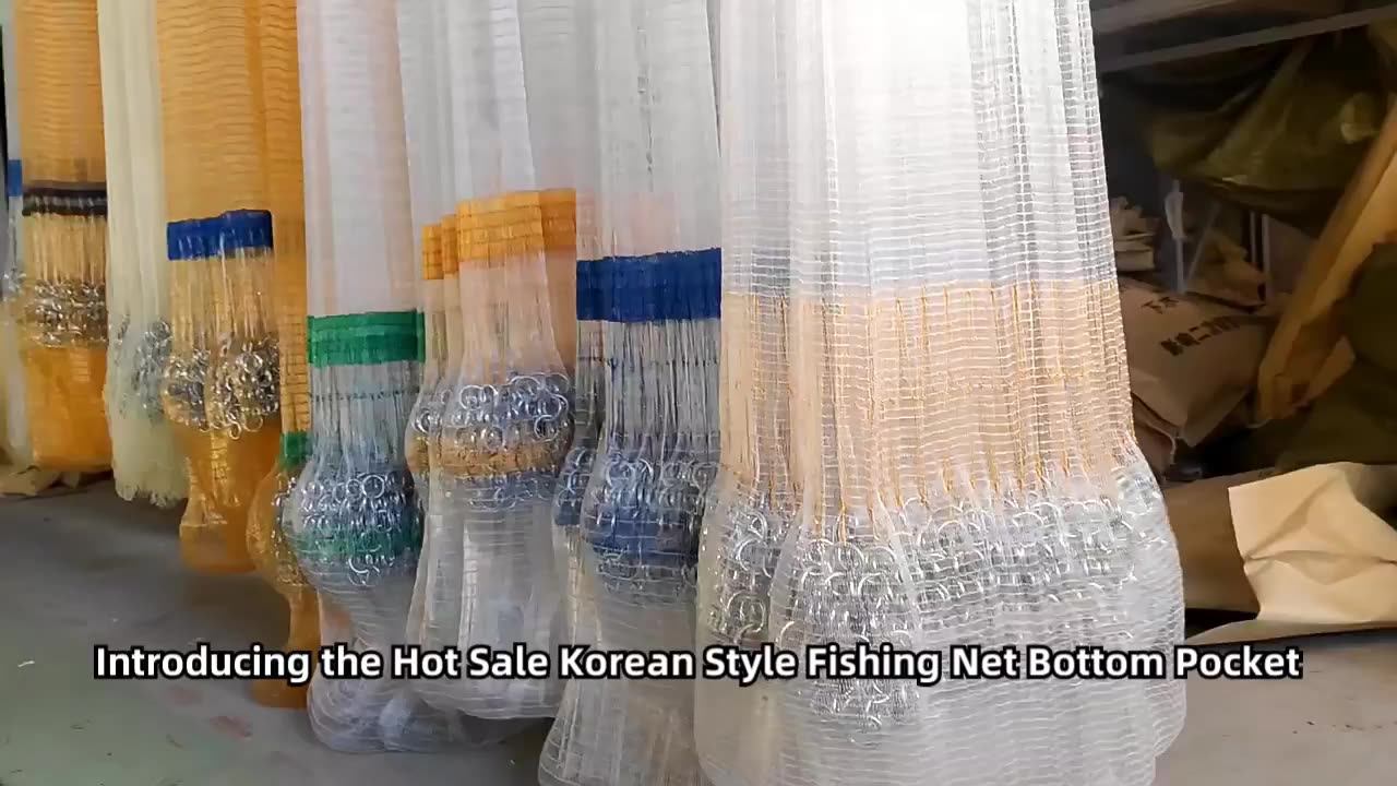 Hot Sale Korean Style Fishing Net Bottom Pocket Cast Nets With Chain ...