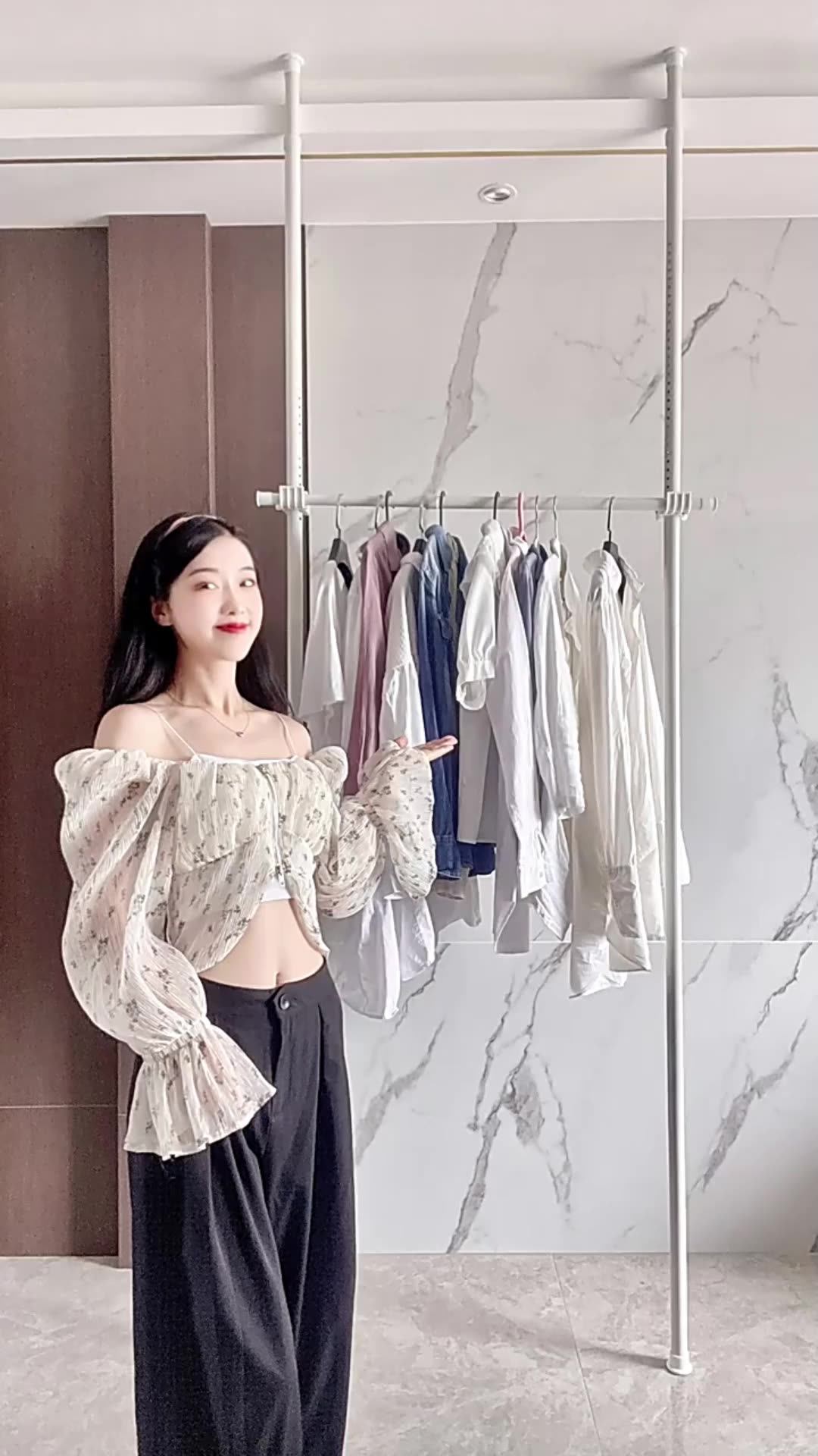 Simple Pole System Wardrobe Set Modern Design Bedroom Furniture ...