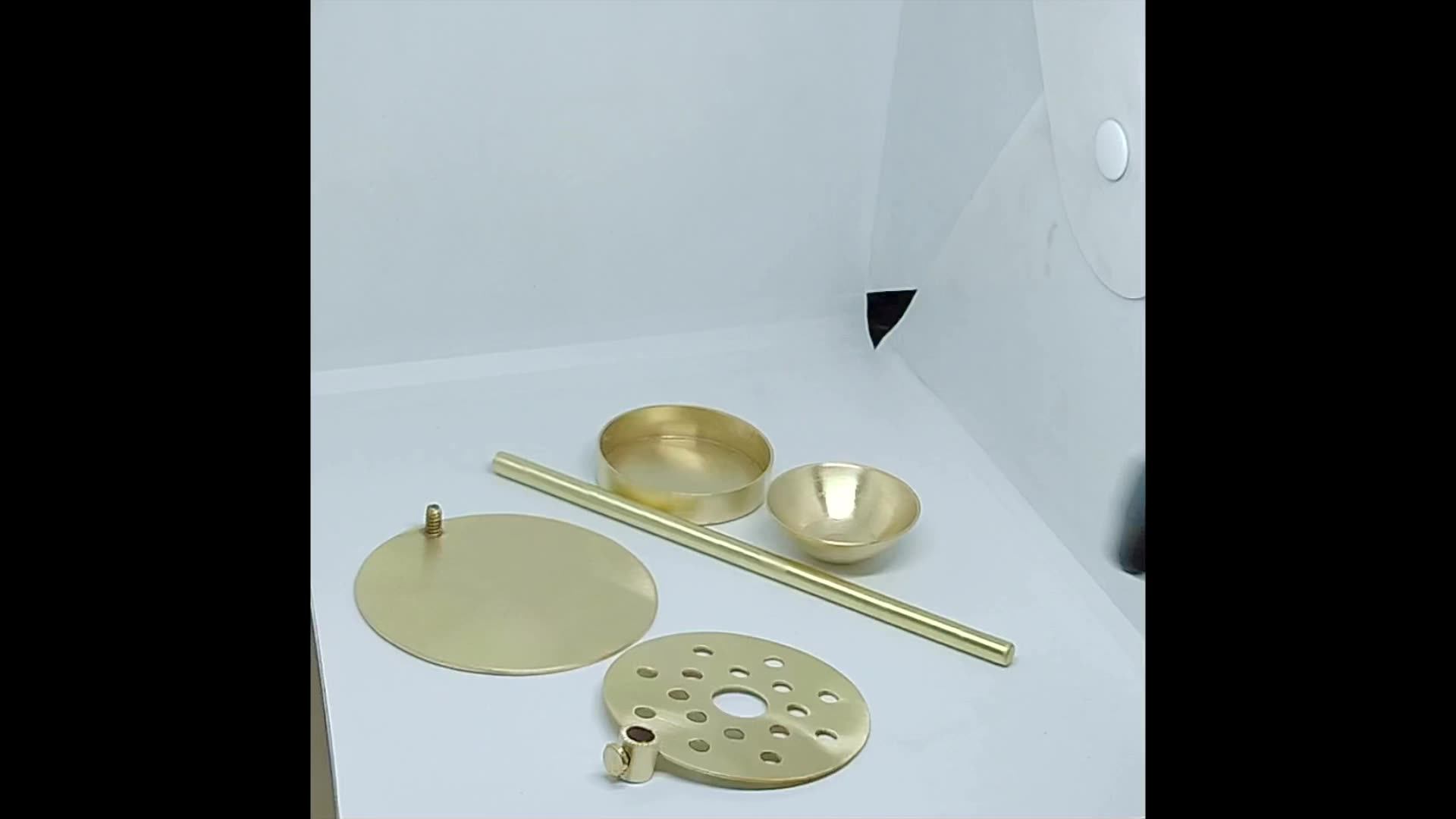 Oil Burner Diffuser Brushed Gold Brass Adjustable Height Portable ...