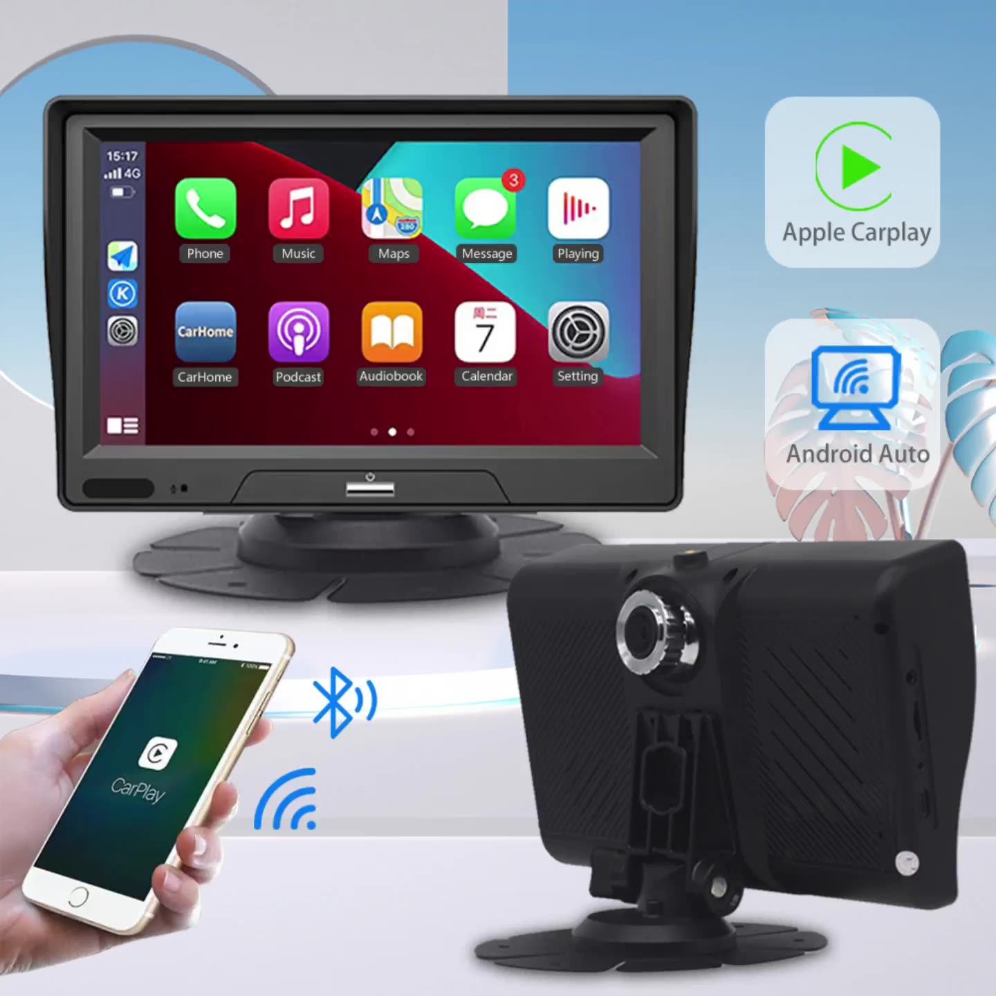 Portable Car Radio Carplay Android 7inch Touch Screen Reproductor ...