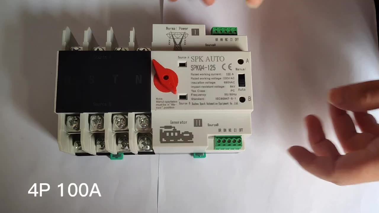 Dual Power Automatic Transfer Switch,2p/125a Dual Power Generator ...