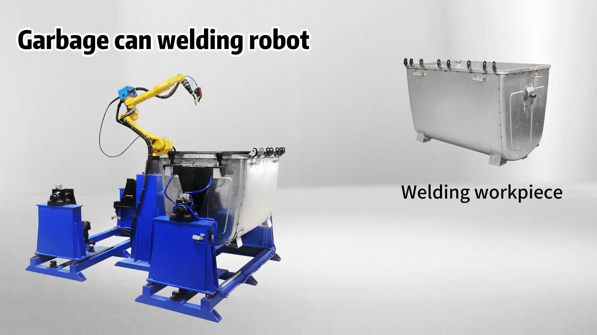 Hwashi 6 Axis Laser Welding Robot For Galvanized Steel Big Rubbish Bin ...