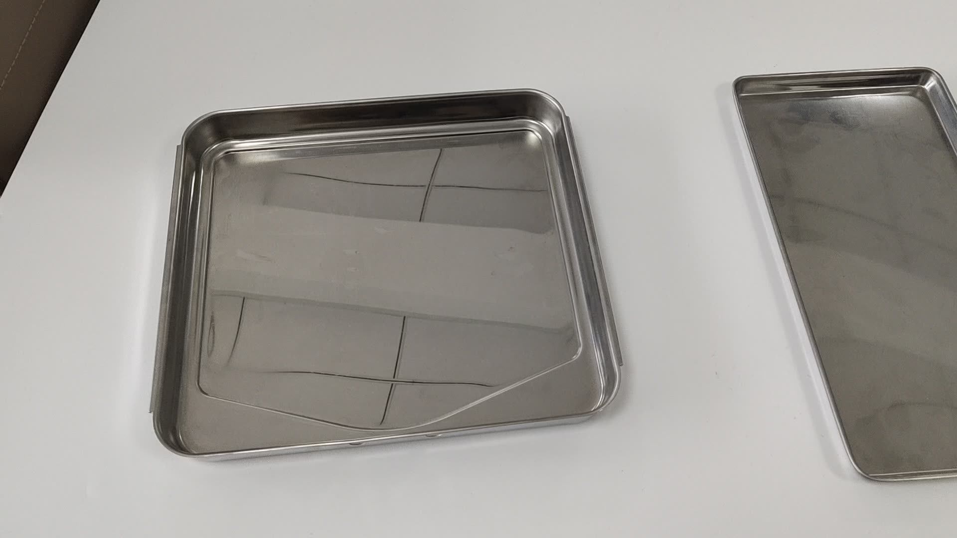 Stainless Steel Customized Shallow Serving Tray,Rectangular Cafeteria ...