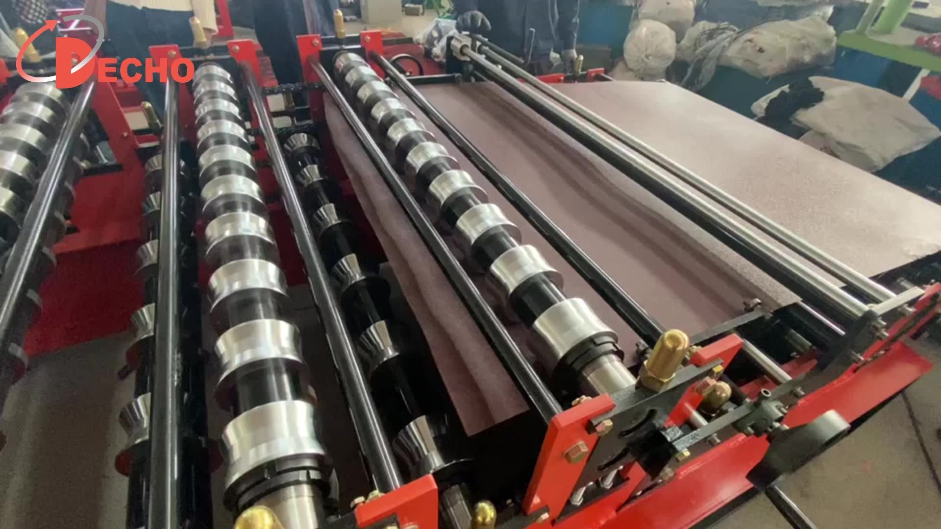 Corrugated Metal Roof Panel Making Machine With 5 Tons Manual Uncoiler ...