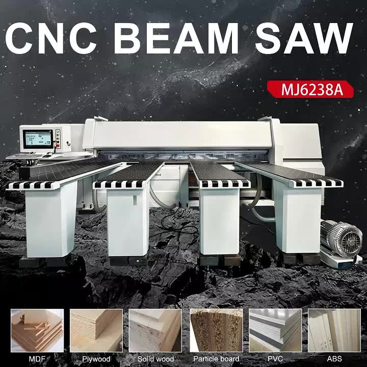Mdf Computer Beam Saw Cnc Wood Plank Machinery Automatic Mj6238a ...