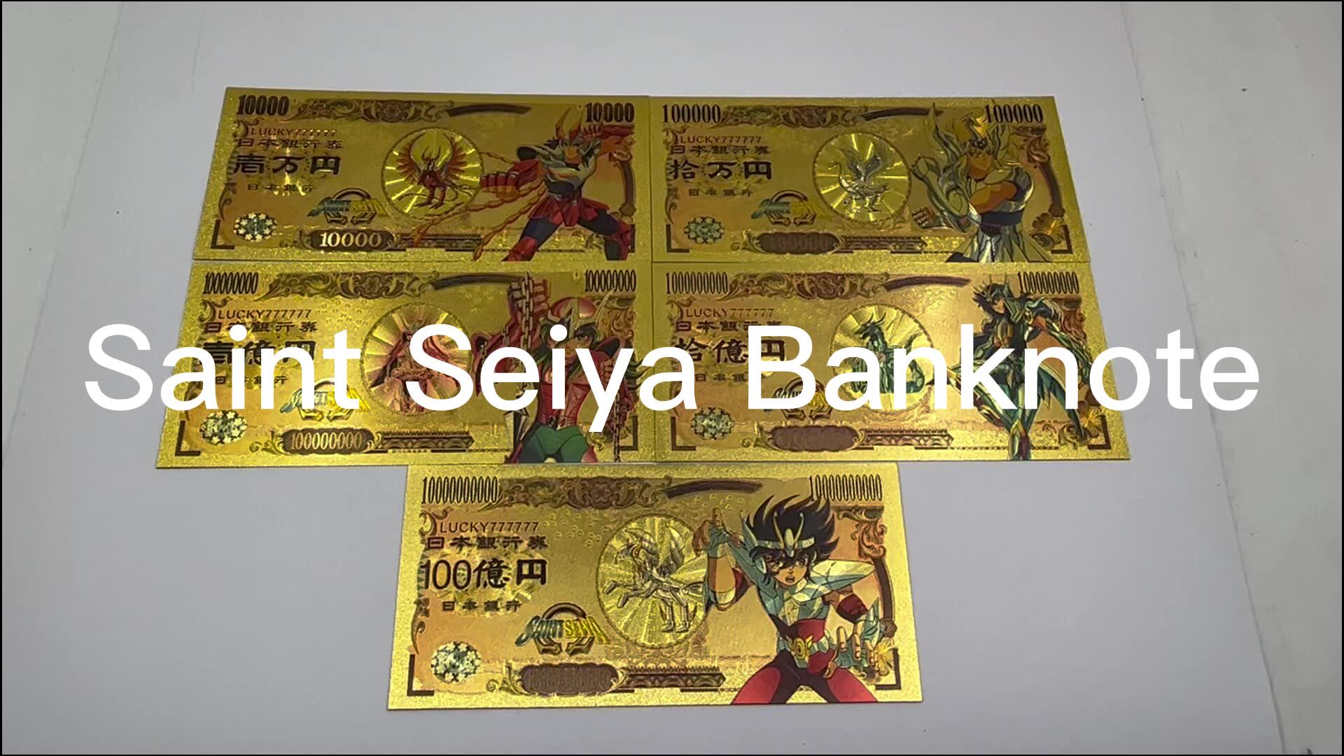 Anime Currency Japan Saint Seiya Yen Money Collection Cards Pet 24k ...