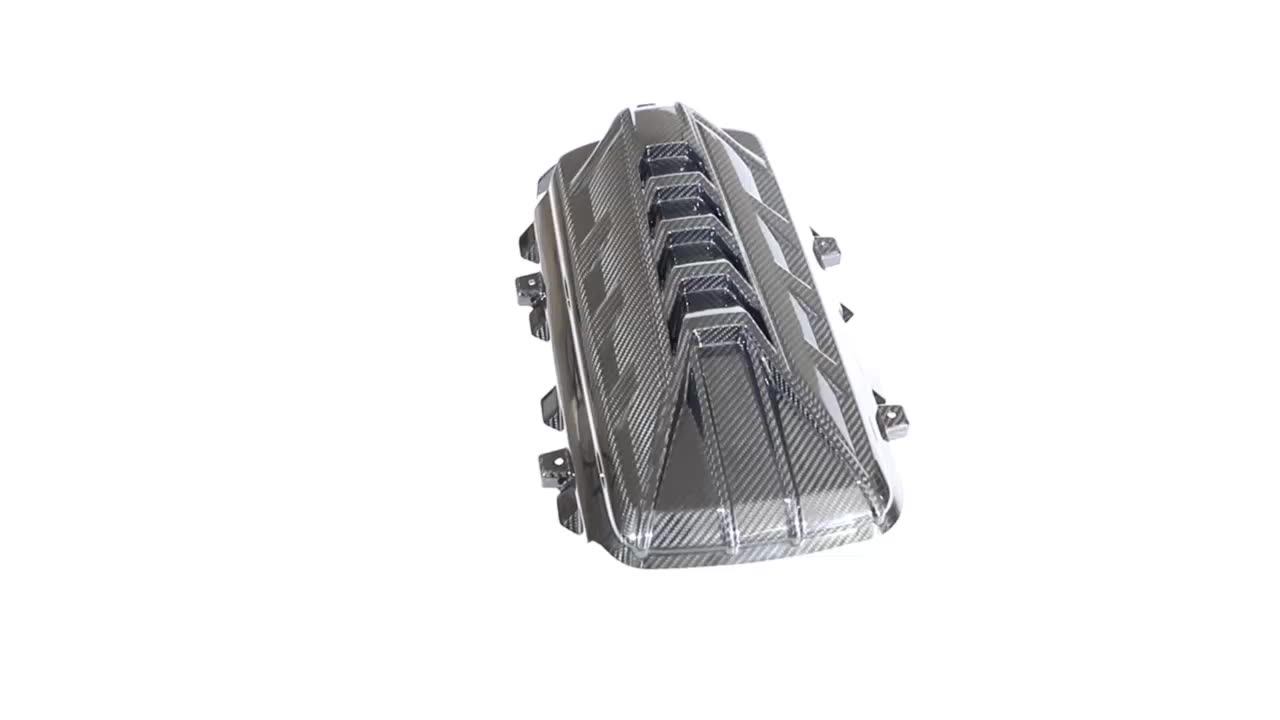 Dry Carbon Fiber Car Engine Cover For Chevrolet Corvette C8 2020-2021 ...
