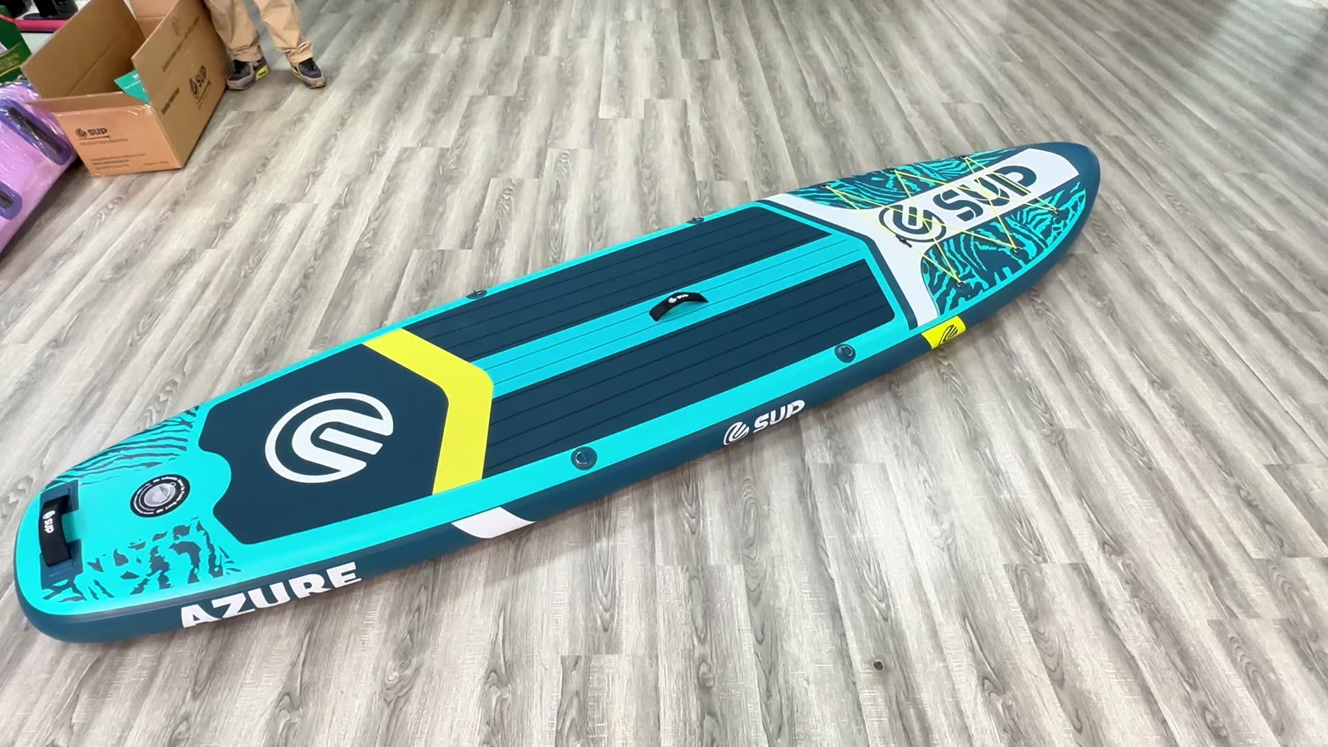 11 Ft Paddleboard Inflatable With 12v Electric Air Pump Waterplay ...