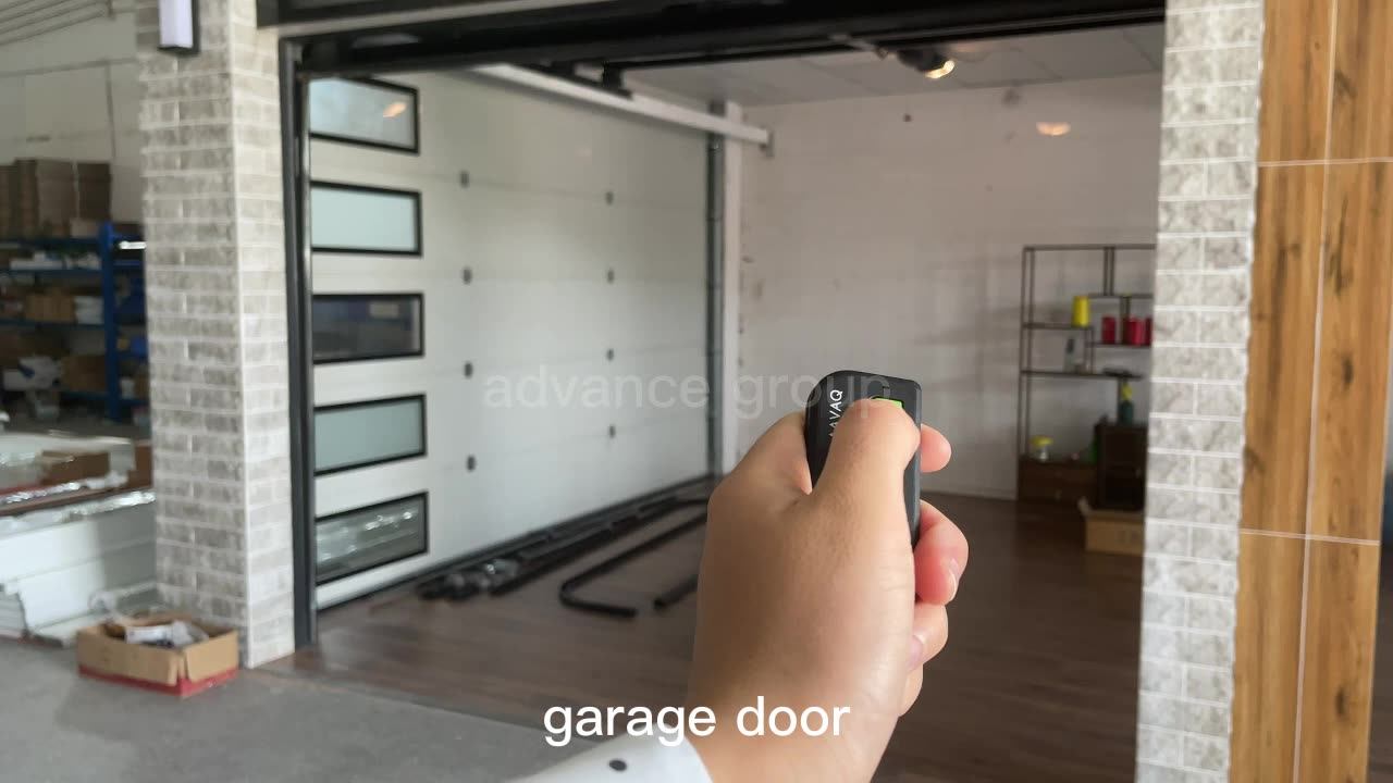 Aluminum Electric Overhead Glass Garage Door Modern Roll Up Sliding ...