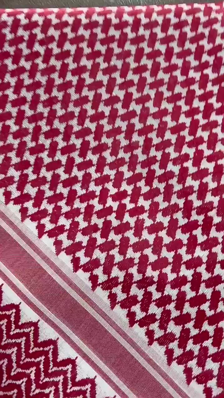 Custom Design Tactical Desert Scarf Red White Yashmagh Shemagh Arab ...