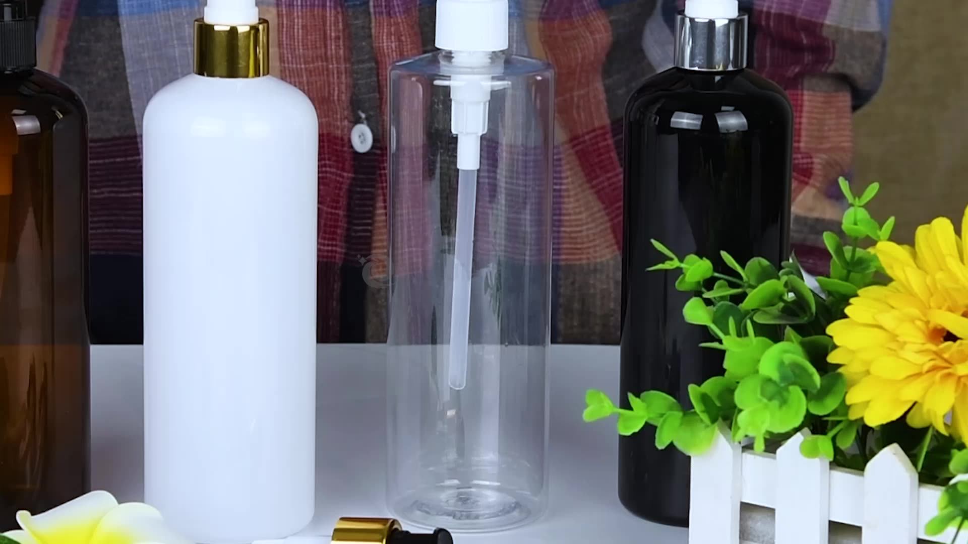 Empty Liquid Container Shampoo Conditioner 250ml 300ml White Black ...