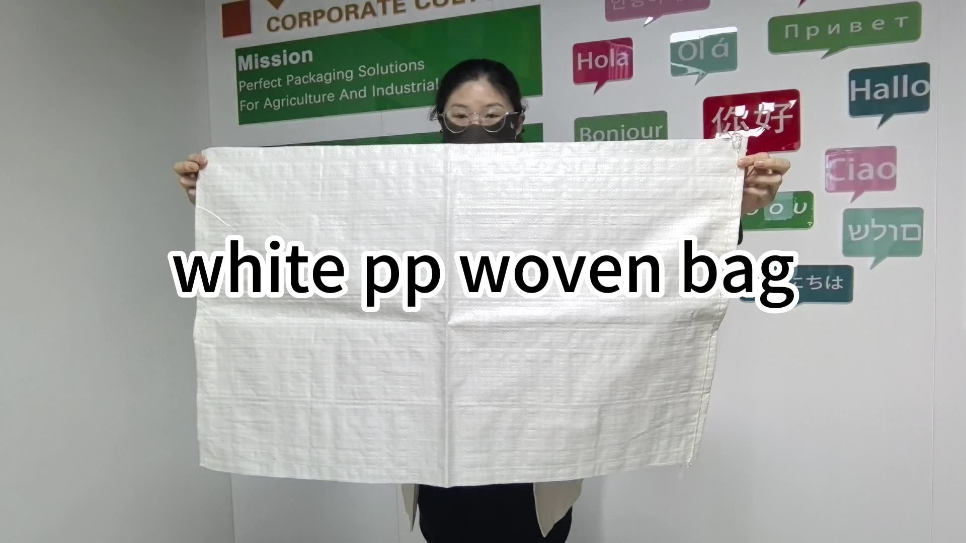 Polypropylene 25kg 50 Kg White Pp Woven Sack Packing Bags For Sand ...