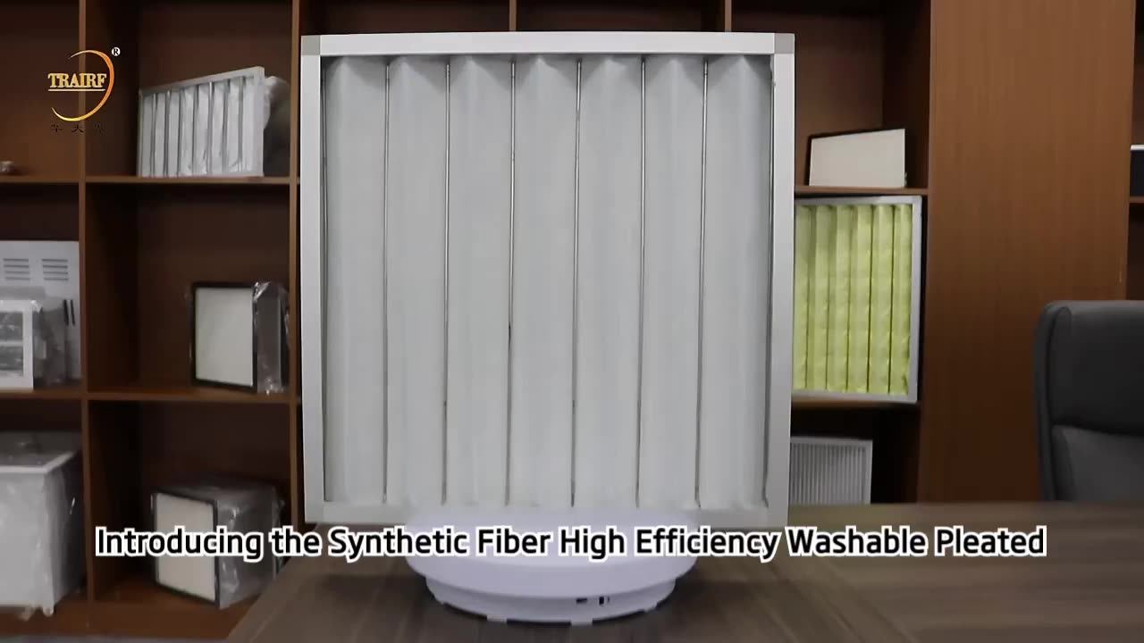 New G4 Ahu Panel Type Ventilation Pleated Pre Filter Washable Synthetic ...