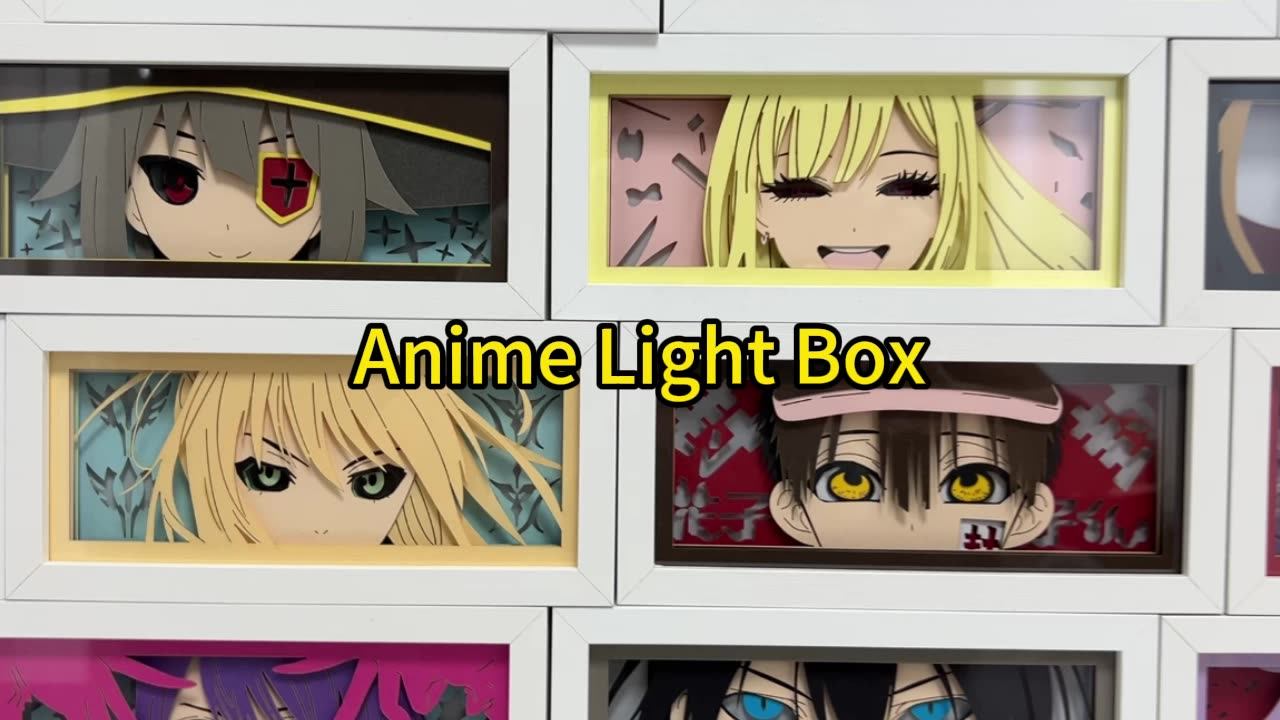 Zdd01-100 Laser Cut Paper Anime Light Box Wood Frame For Home ...