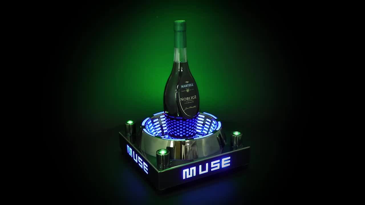 Metal Bottle Glorifier Bottle Display Liquor With Laser Lighting - Buy ...