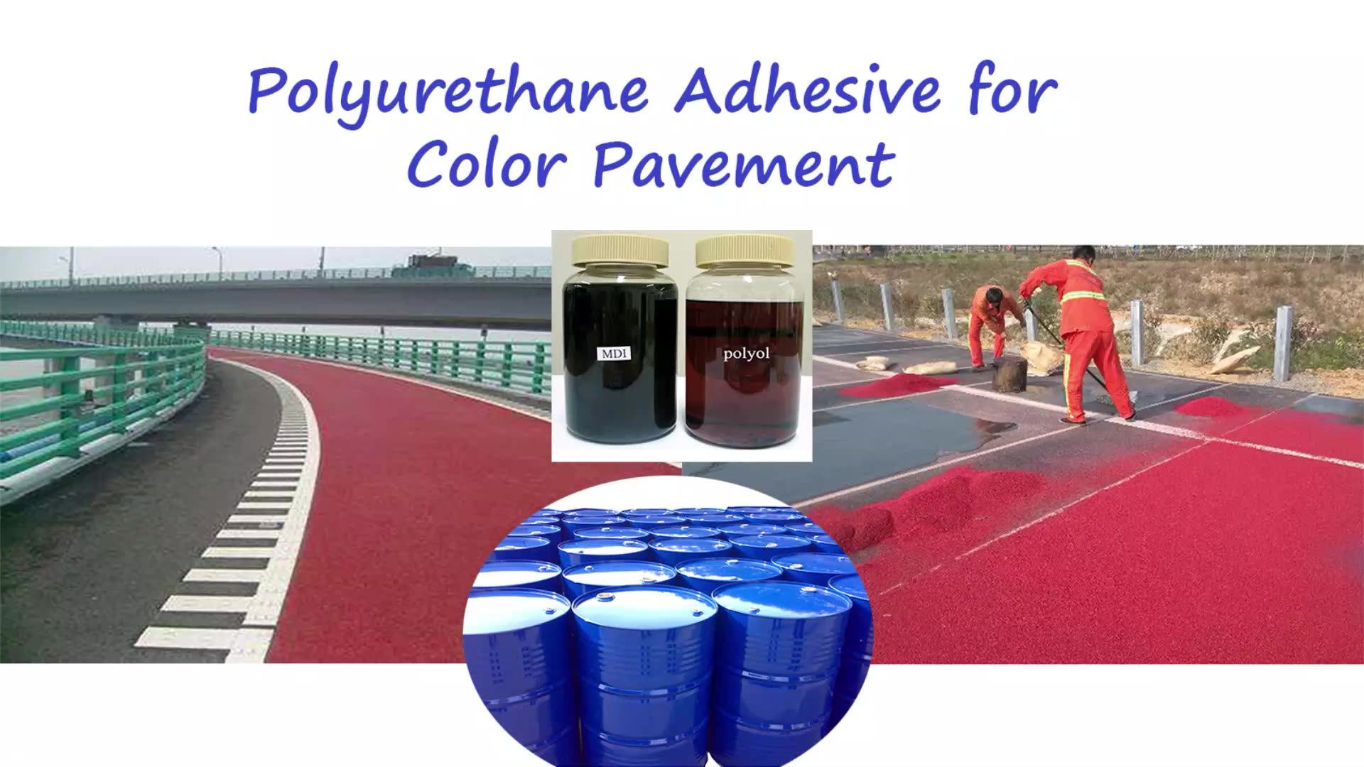 Double Component Pu Binder Glue For Color Pavement Surface Polyurethane ...