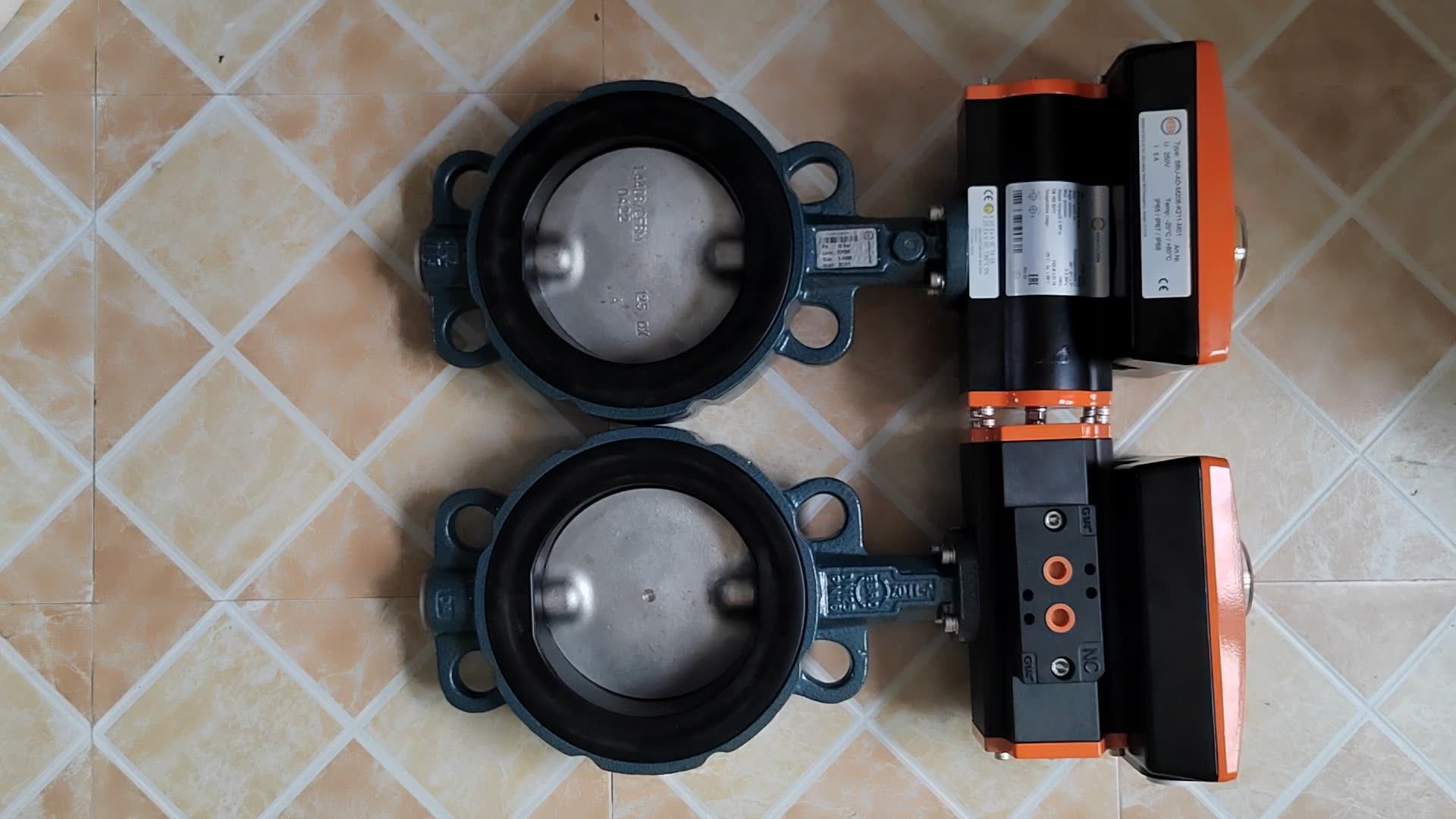 EBRO气动蝶阀Z011-A DN150+EB6.1SYD EB6DW双作用执行器-阿里巴巴