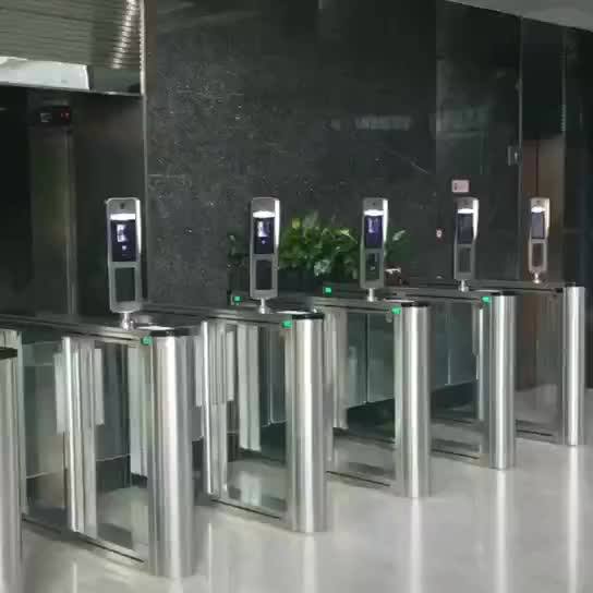 Security Entrance Scan System Qr Code Sliding Turnstile Security Swing ...