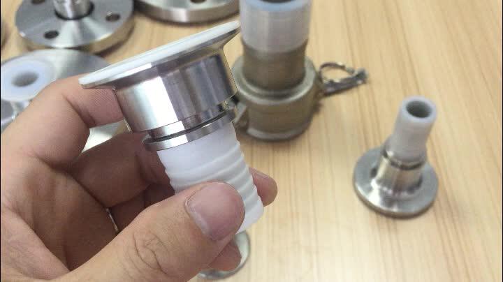 Sanitary Stainless Steel Pfa Lined Tri Clamp Hose Fitting For Pharmacy ...