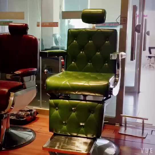 Kingshadow Salon Furniture Green Men's Barber Chair Hydraulic Pump ...
