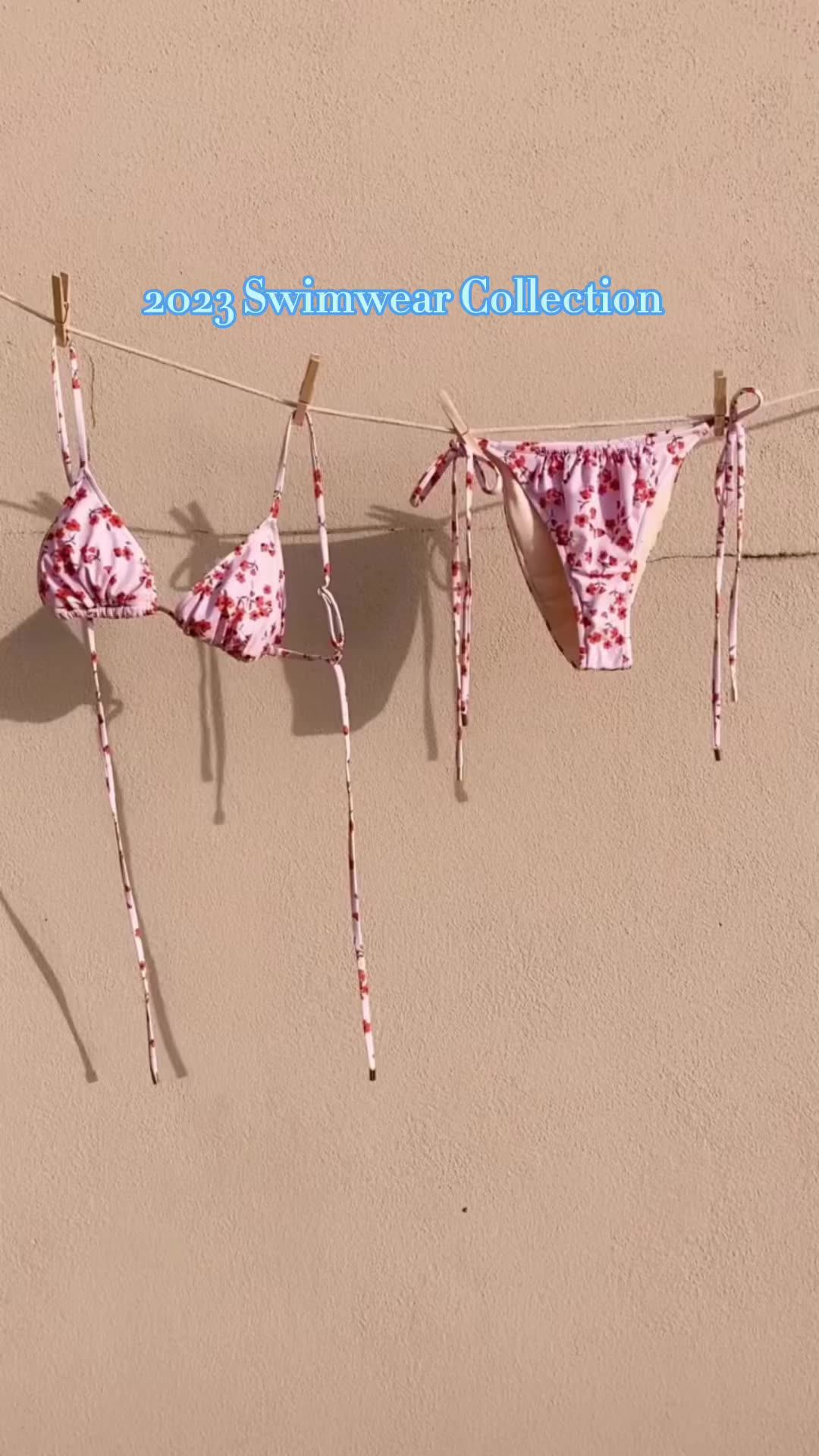 Swimsuit Factory Manufacturing Women Ruched String Swimwear Beachwear ...