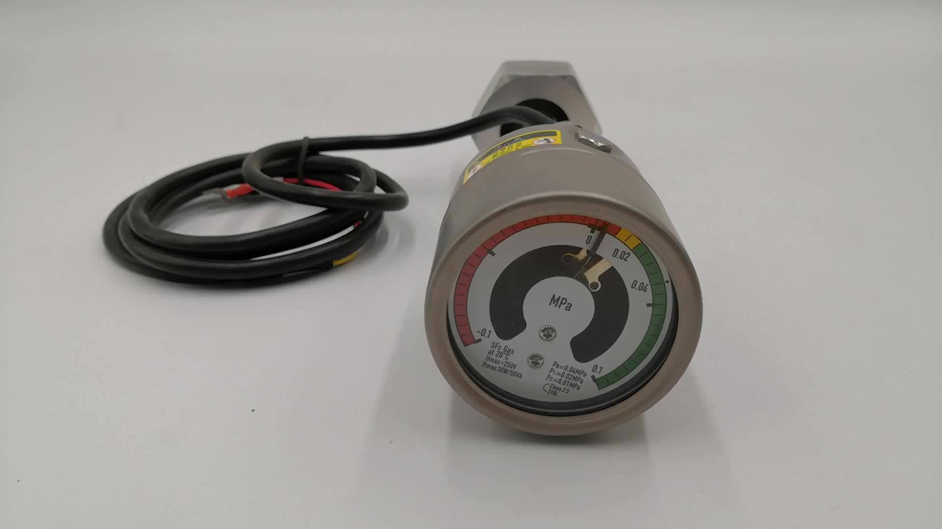 Stainless Steel Back Mounting Sf6 Pressure Gauge / Sf6 Density Monitor ...