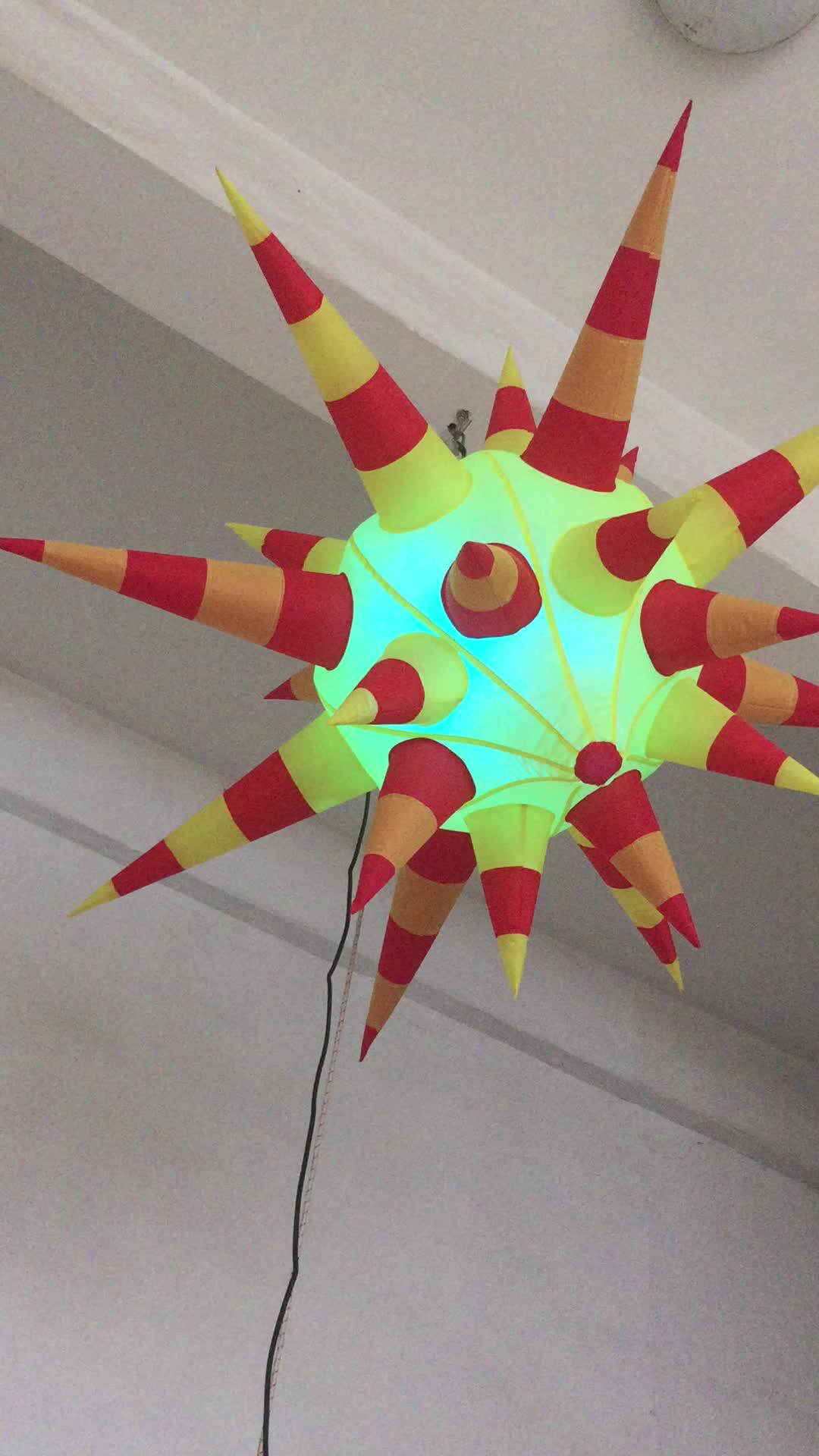 1.5m Ocean Event Hanging Inflatable Star Customized Lighting Star ...