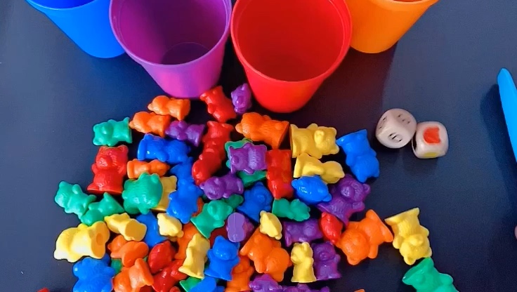 Colored 3g Counting Bears For Toddlers,60 Pcs Color Sorting Bears For ...