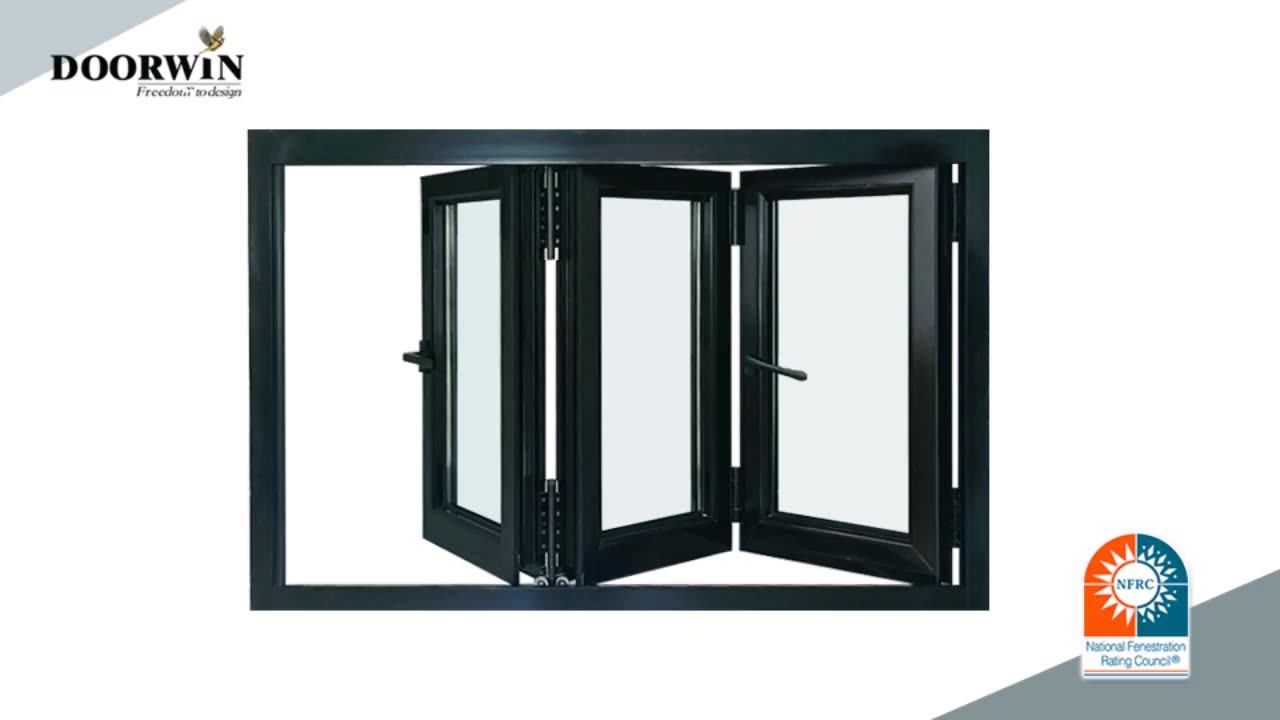 Aluminium Tempered Glass Bi Folding Windows Horizontal Folding Local ...