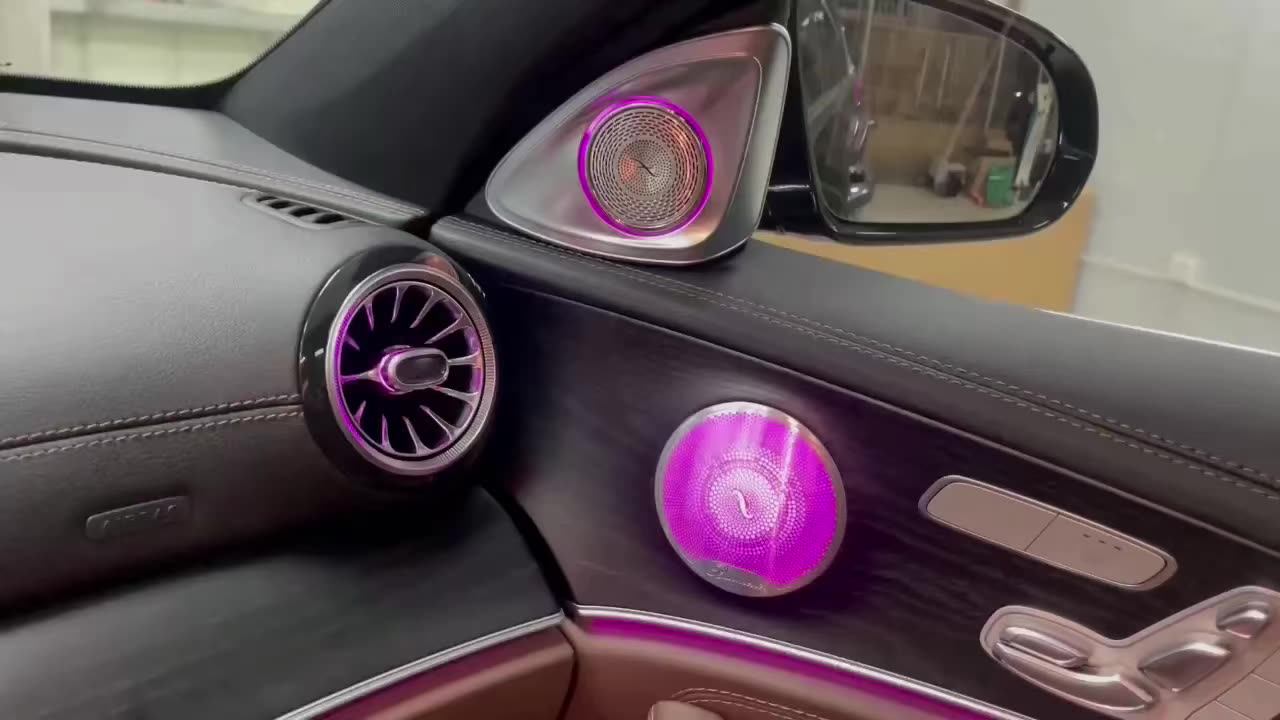 Hyd Car 4d Rotating Tweeter Speaker With 64 Colors Ambient Lights For ...