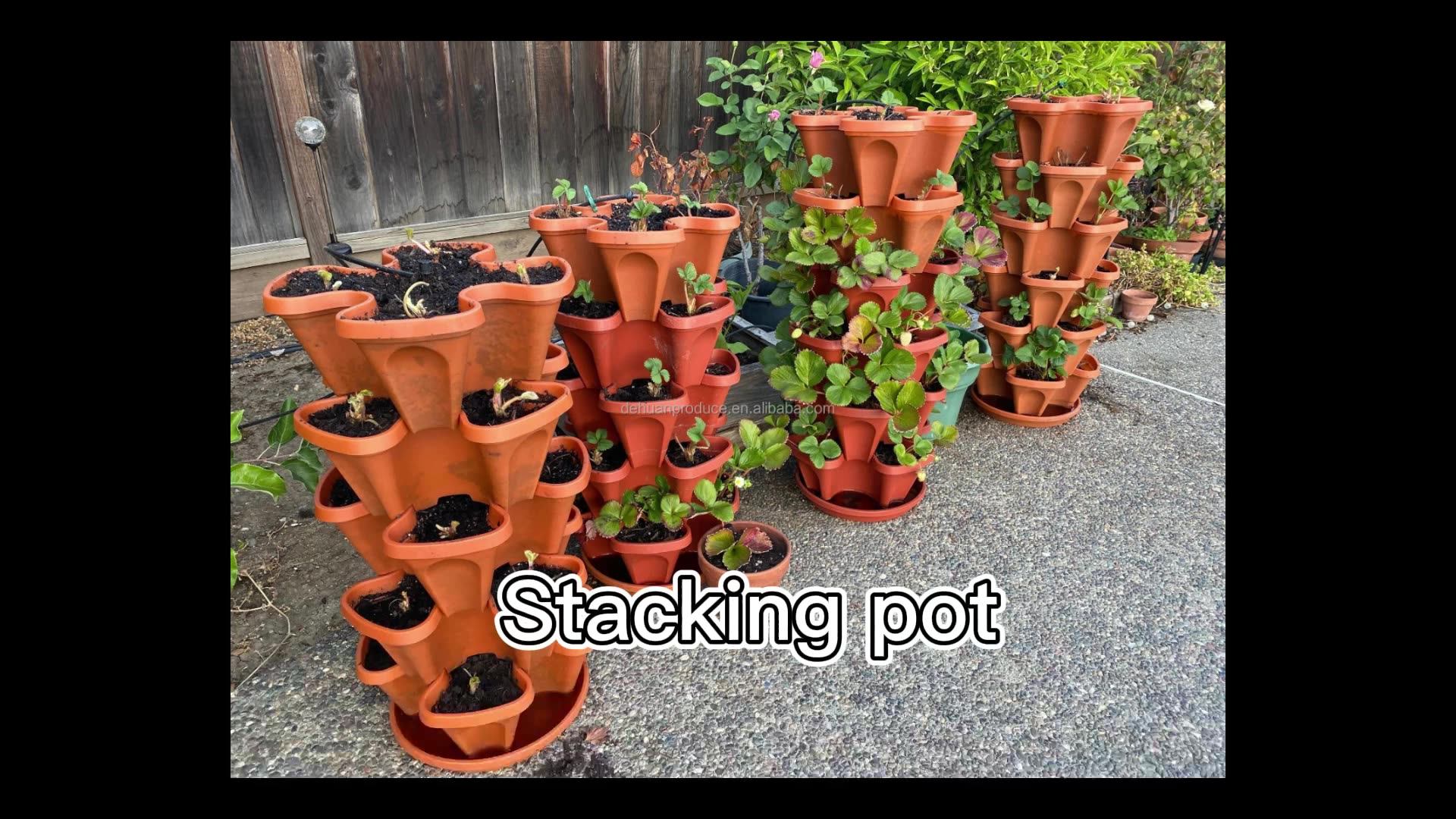 Greenhouse Commercial Vertical Stacked Planters Grow Tower For ...