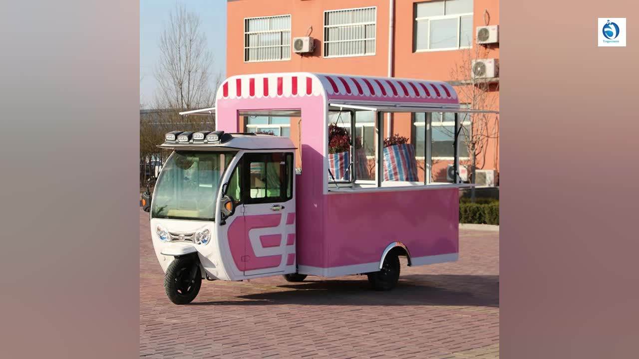 Professional Supply Mobile Tricycle Food Cart With Three Wheels For ...