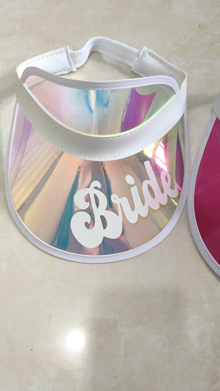 Pool Party Bachelorette Party Holographic Sun Visors Beach Bachelorette ...