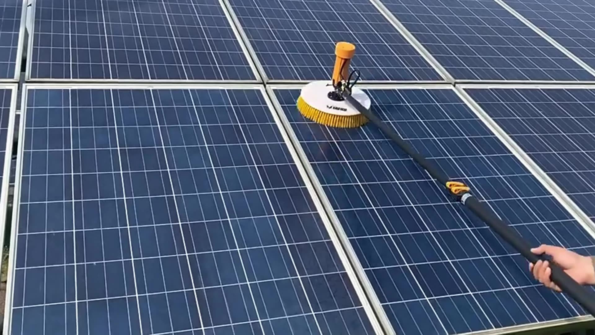 Factory Telescopic Water Fed Pole Easy Cleaning Solar Panel Brush ...