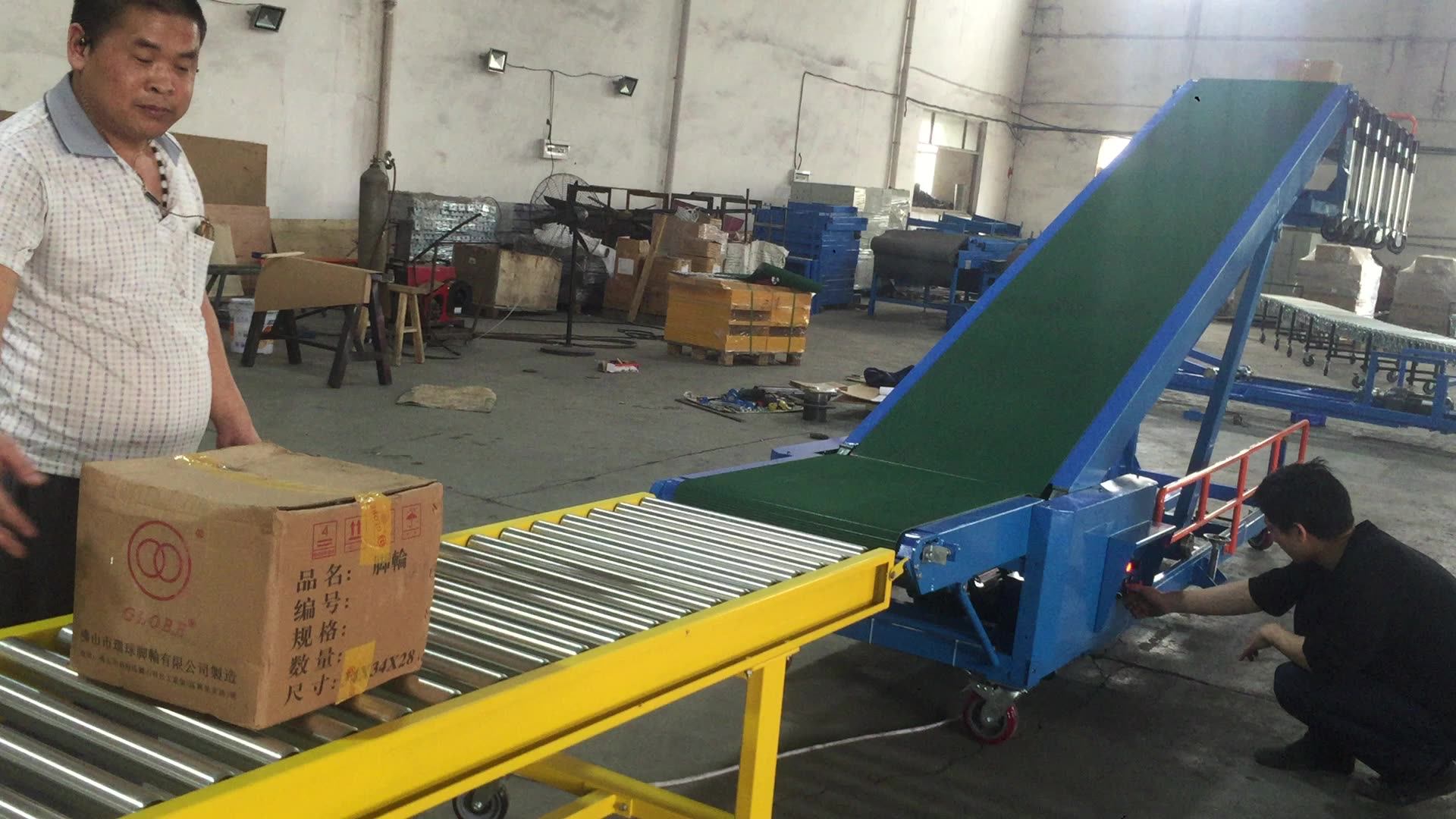 Gravity Powered Telescopic Roller Track Conveyor Line Conveyor Belt ...