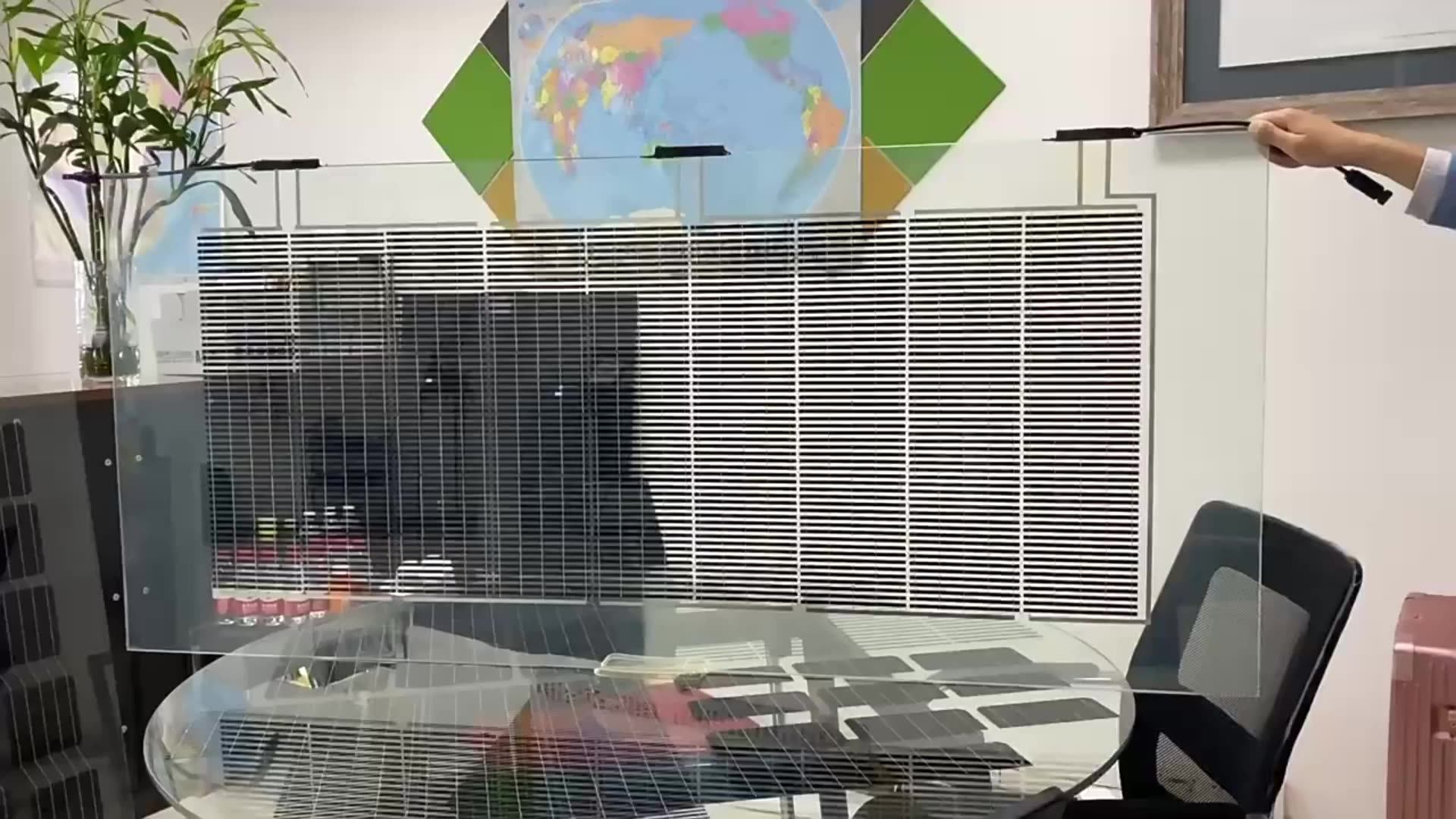 155w Bipv Photovoltaic Glass Module Power Solar Panels For Rooftop ...