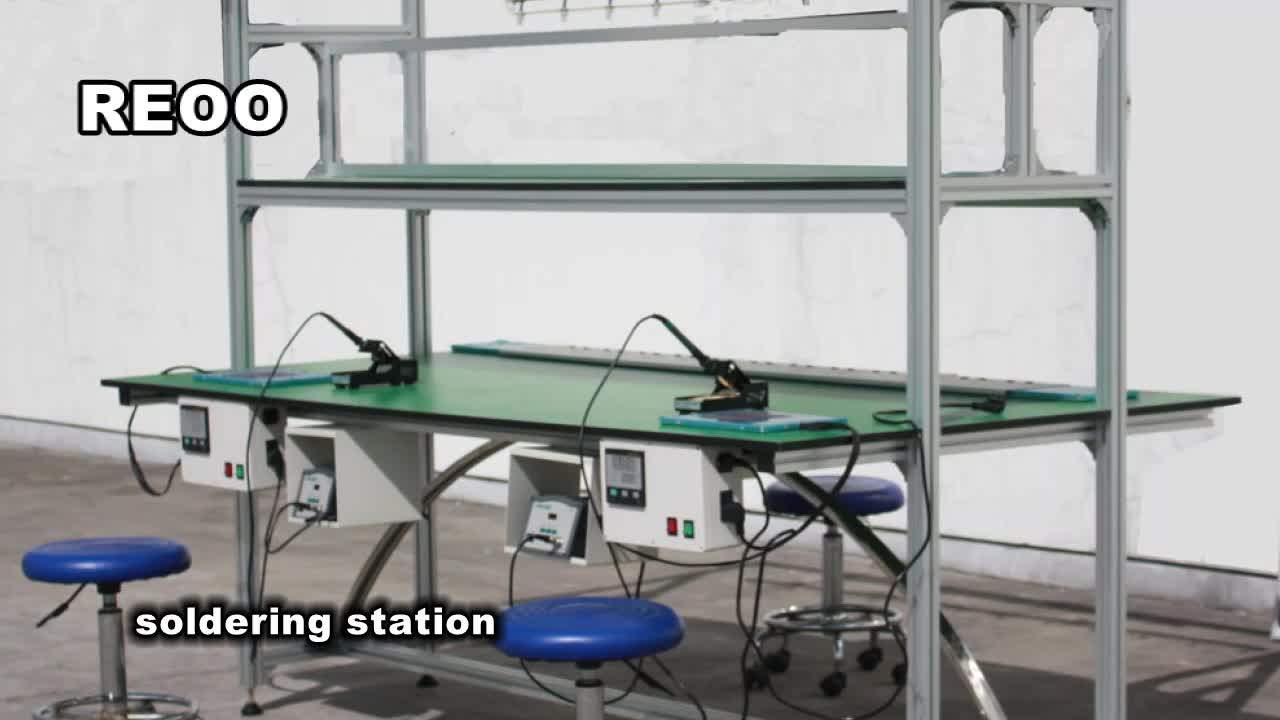 Solar cell soldering station table for making PV panels used in solar ...