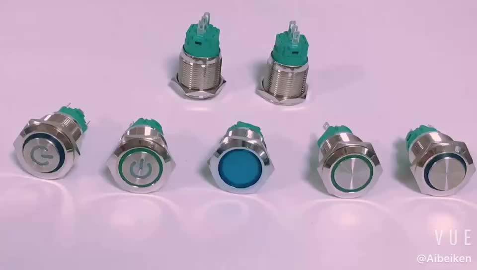 Ccc Flat Switch 12mm/16mm/19mm/22mm/25mm/28mm/30mm On Off Button Metal ...