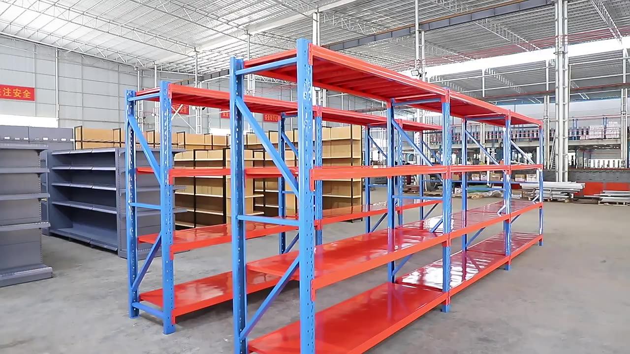 Warehouse Garage Storage Iron Rack Shelving Home Steel Organizer In ...