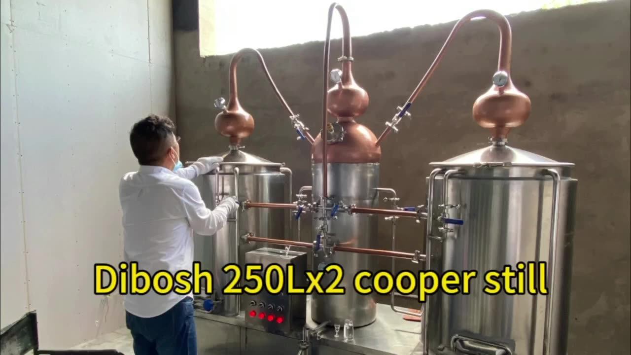 250l Double Pots Copper Stills Alcohol Distillery Equipment Alcohols ...