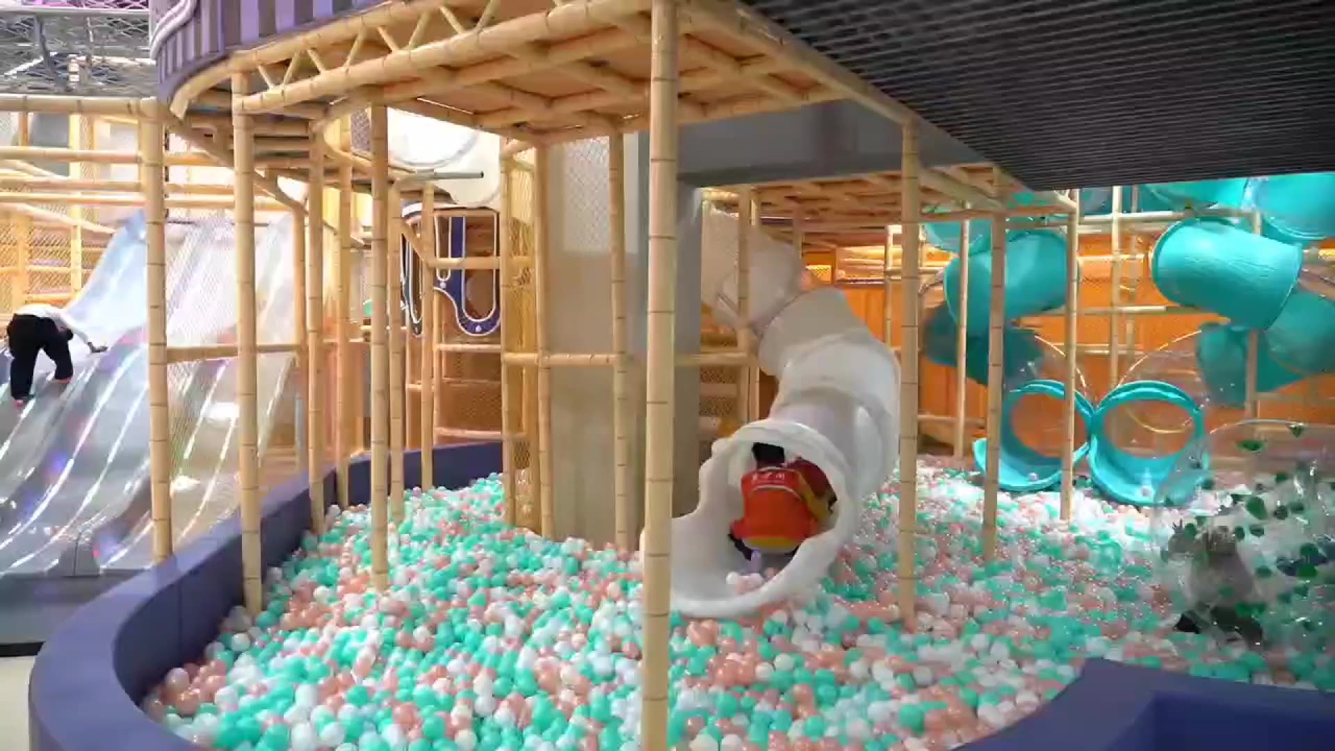 2024 New Design Indoor Kids Soft Play Equipment Indoor Playground With Slides Toddler Play Area ...