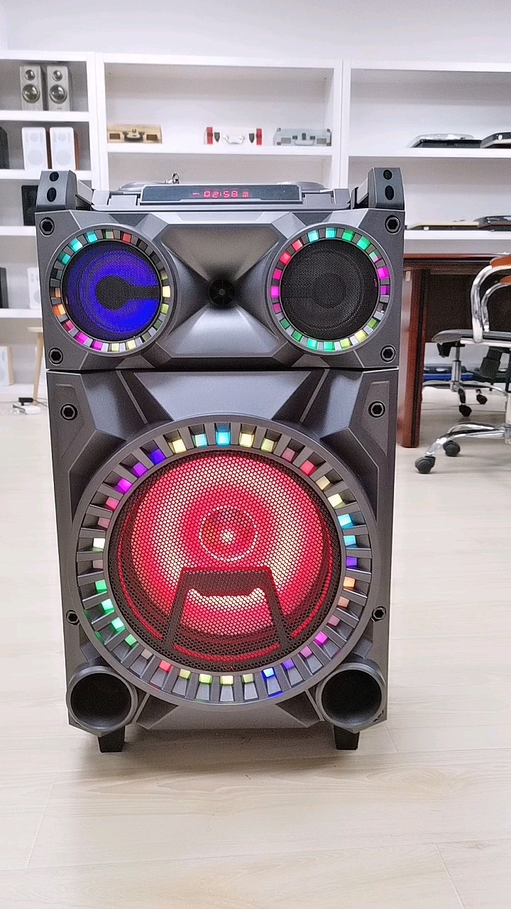 Audmic 12inch Pa System Dj Karaoke Trolley Speaker With Battery Usb Fm ...