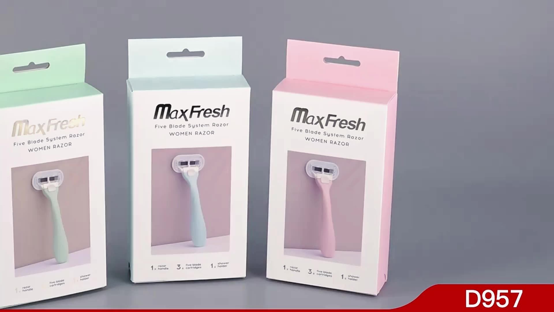 D957l Five Blade Lady System Razor Set With Refill Razor Blade ...