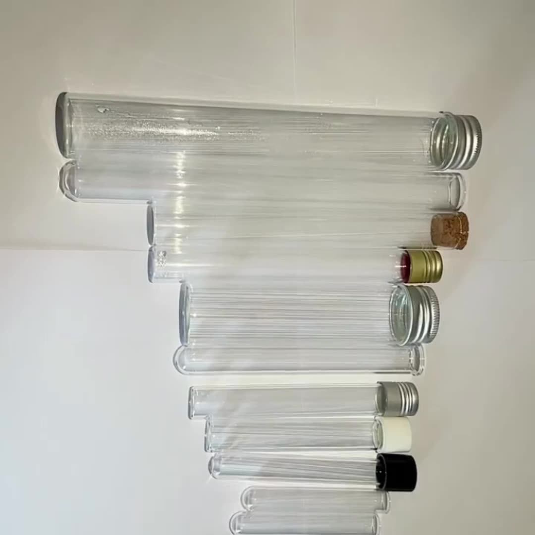 Food Grade Heat Resistance Beer Glass Test Tubes With Lid Black Screw ...