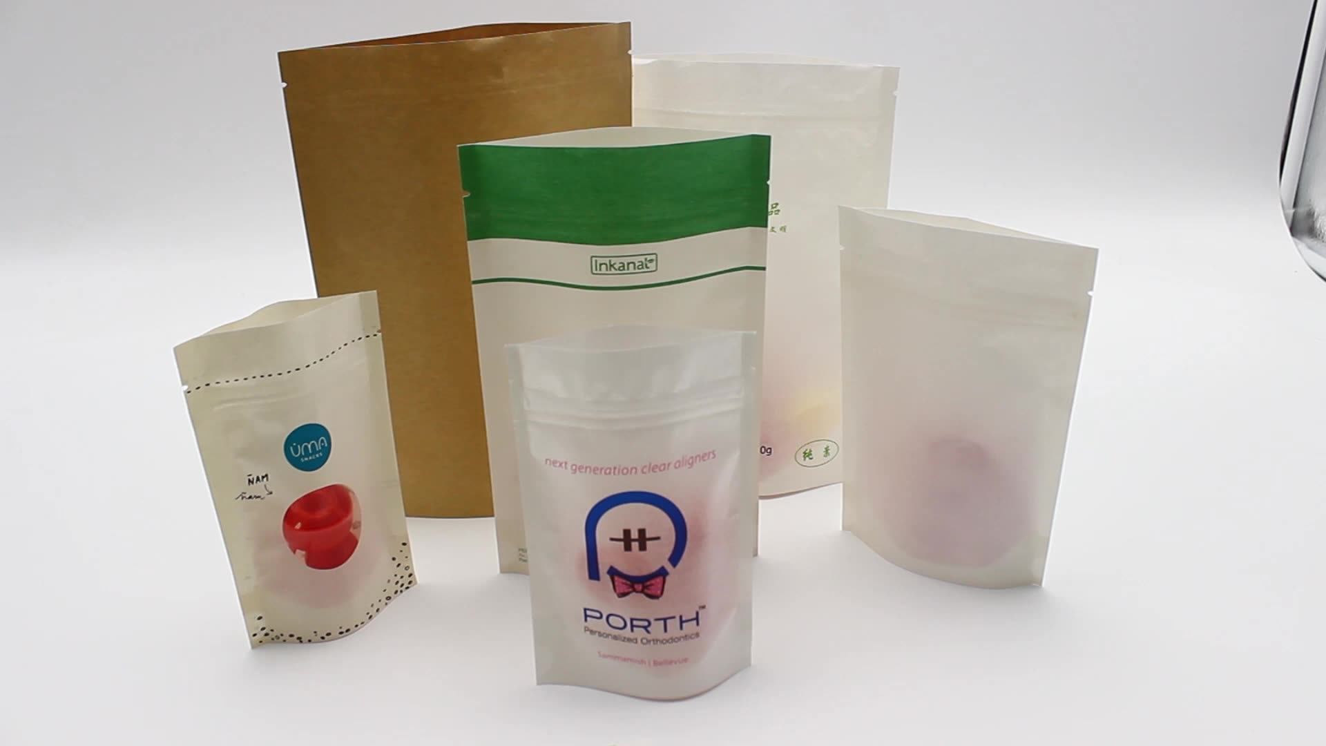 Eco Compostable Bags Biodegradable Pla Packing Zip Stand Up Pouch ...