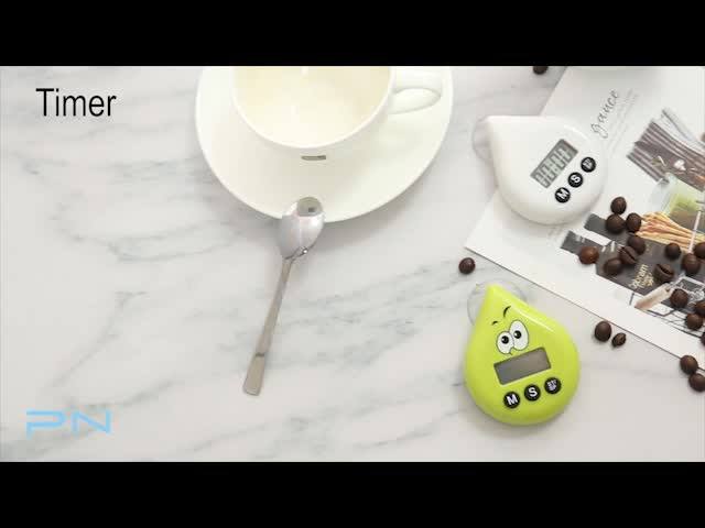 Water-drop Shape Digital Shower Timer Waterproof Timer With Suction Cup ...