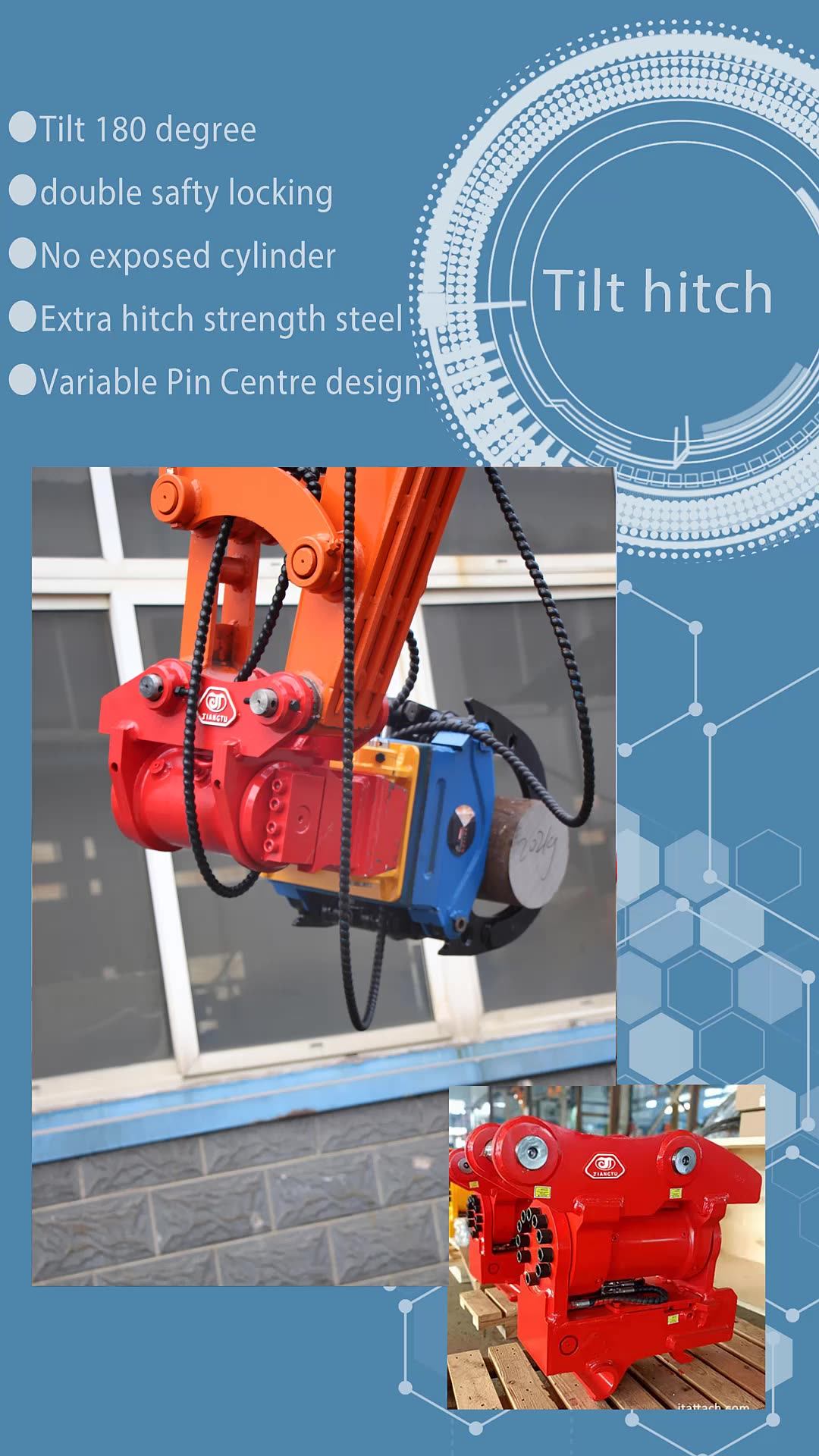 Hydraulic Tilting Coupler Quick Hitch Coupler Tilting Quick Hitch Power ...