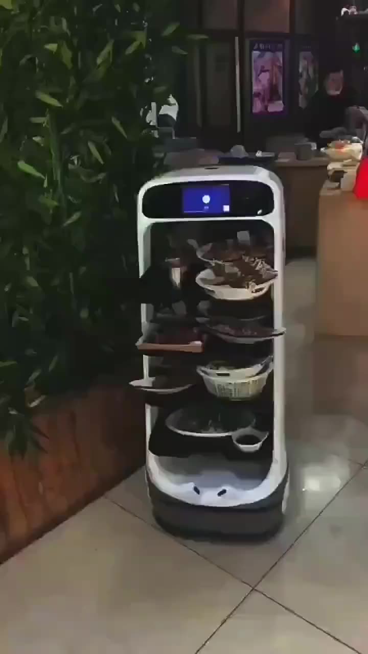 2024restaurant Food Delivery Welcome Intelligent Navigation Robot Food Delivery Robot Factory ...